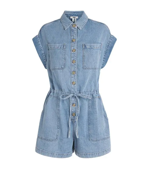 Paige Denim Playsuit - Blue