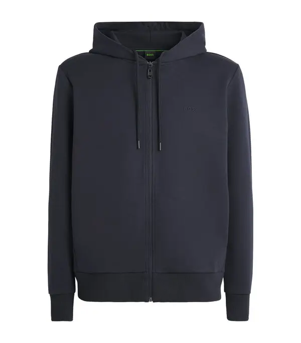 BOSS Stretch-cotton Logo Hoodie