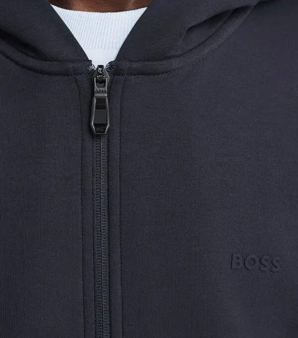 BOSS Stretch-cotton Logo Hoodie