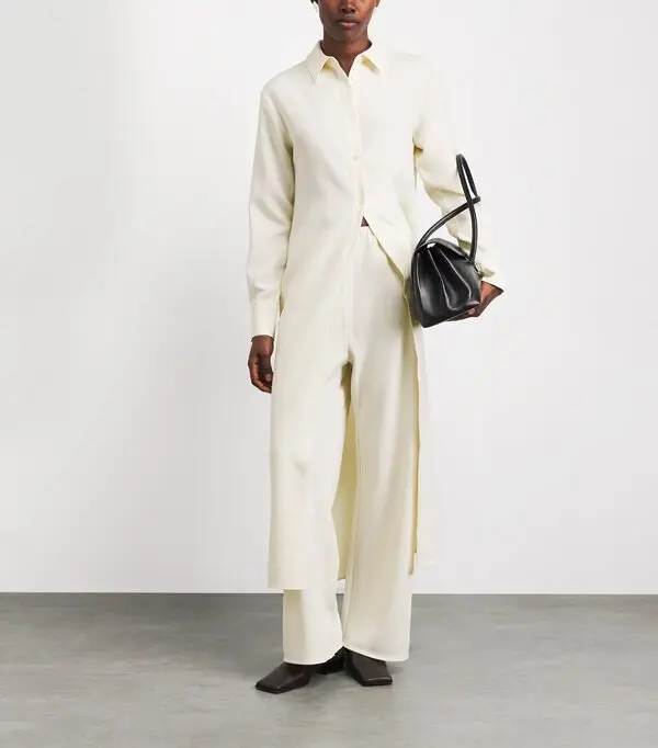 Almada Label Satin Bea Wide-leg Trousers