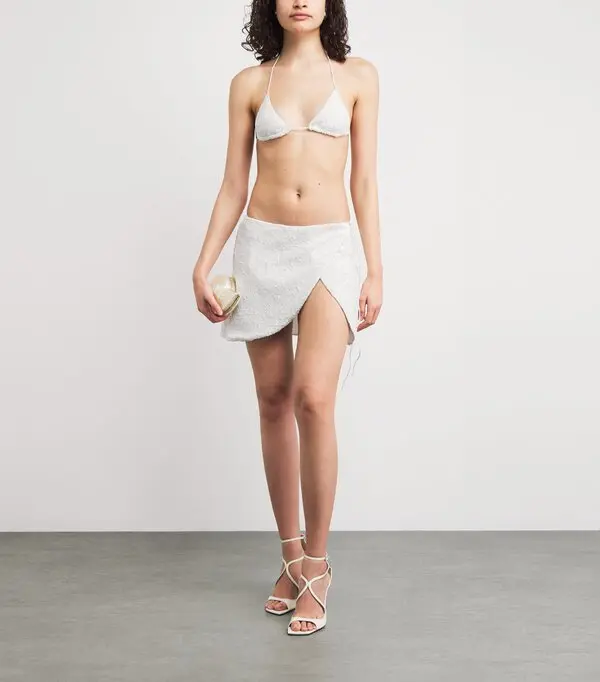 Oseree Sequinned Bikini - Ivory