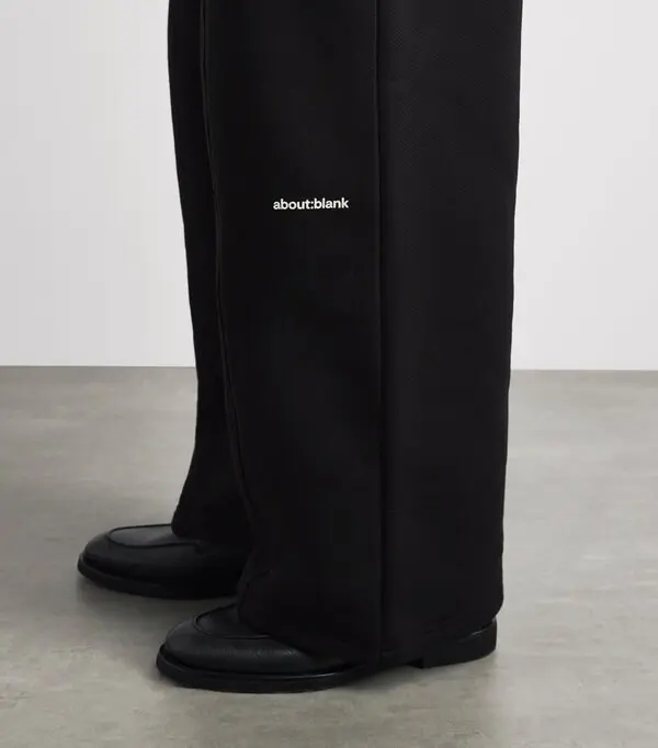 ABOUT:BLANK Cotton Logo Pleated Sweatpants