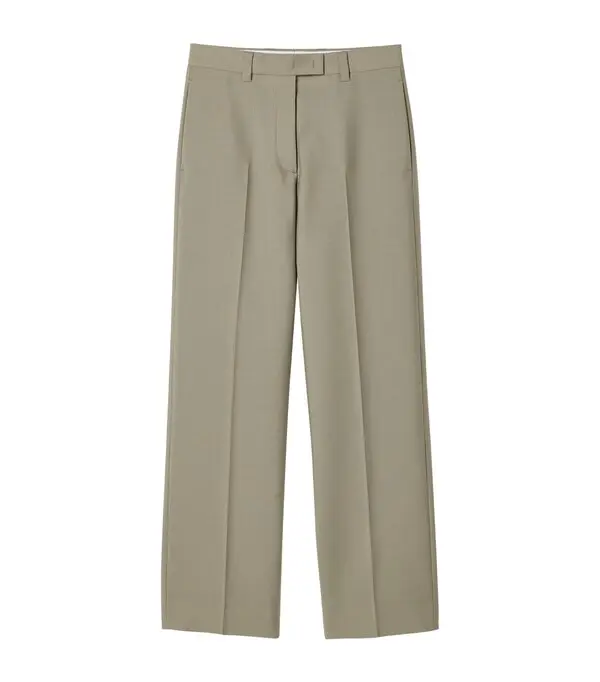 Miu Miu Mohair-wool Tailored Trousers - Neutral