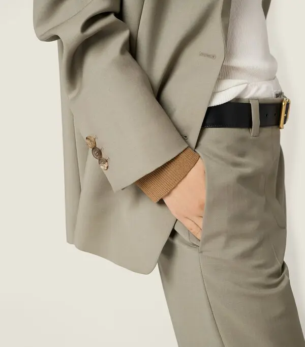 Miu Miu Mohair-wool Tailored Trousers - Neutral