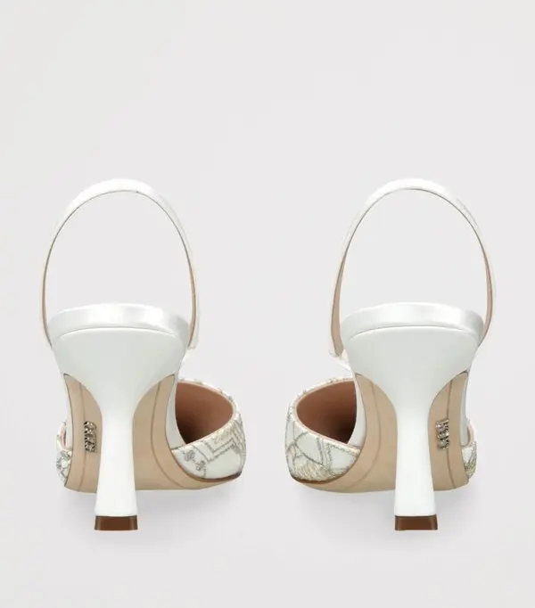 Rodo Woven Assia Slingback Pumps - Beige