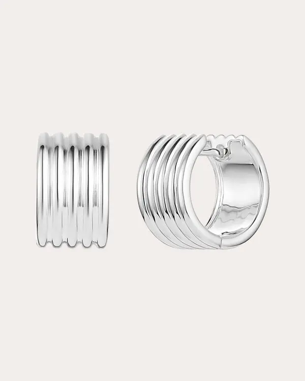 PARKFORD Revival Huggie Earrings - Silver