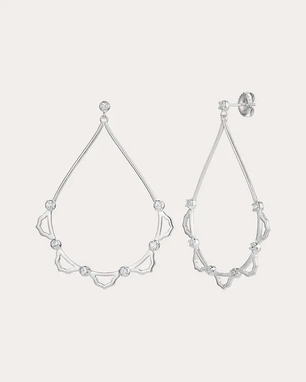 PARKFORD Palace Teardrop Earrings - Silver