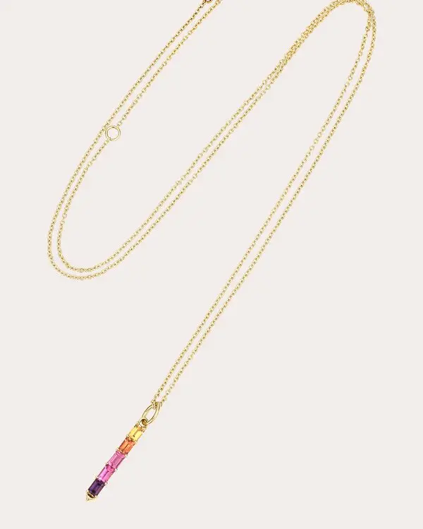 PARKFORD Sapphire Sundown Revival Stiletto Pendant Necklace