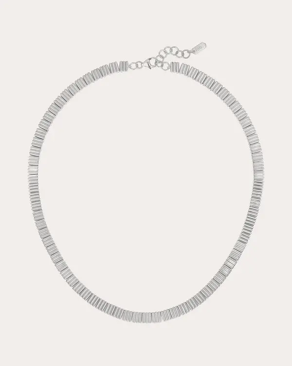 PARKFORD Revival Triple Row Tennis Necklace - Silver