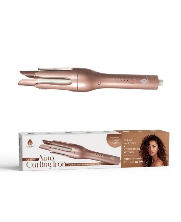 PURSONIC Automatic Curling Iron Salon Quality Curls In Minutes - Pink