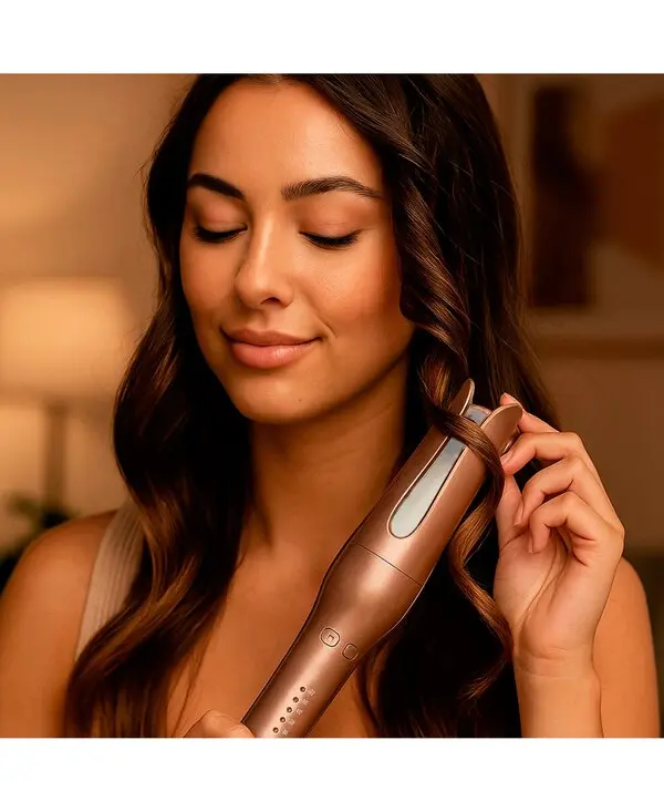 PURSONIC Automatic Curling Iron Salon Quality Curls In Minutes - Pink