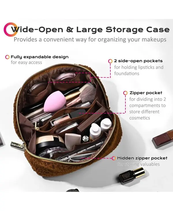 BYOOTIQUE Plush Travel Toiletry Organizer Bag