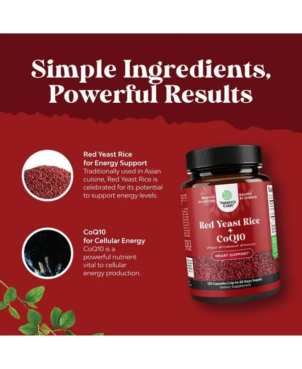 NATURE'S CRAFT Red Yeast Rice + Coq10 Capsules