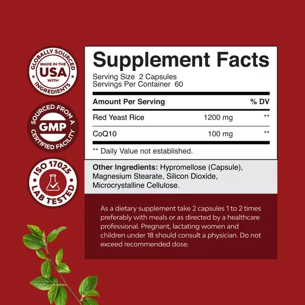 NATURE'S CRAFT Red Yeast Rice + Coq10 Capsules