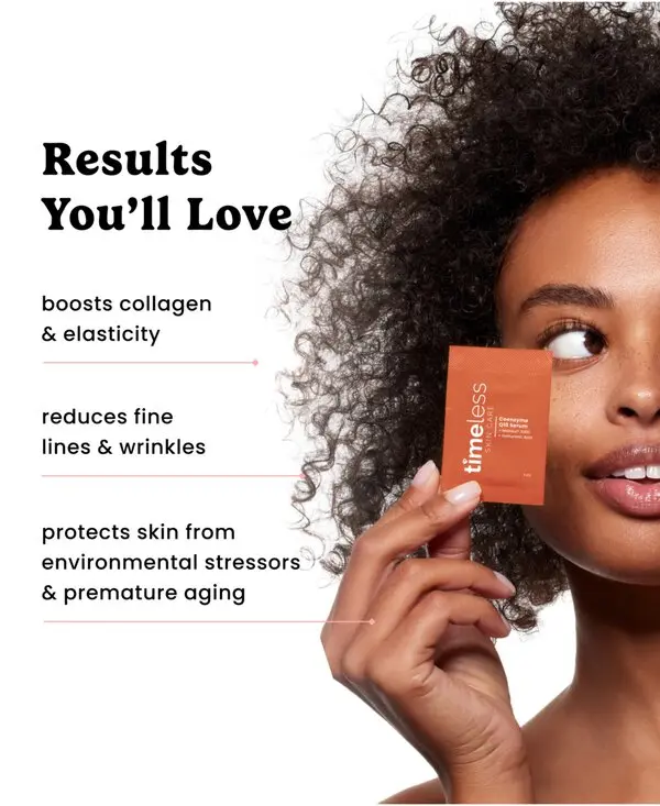 TIMELESS SKIN CARE Coenzyme Q10 + Peptides Serum Single Use Pouches - No Color