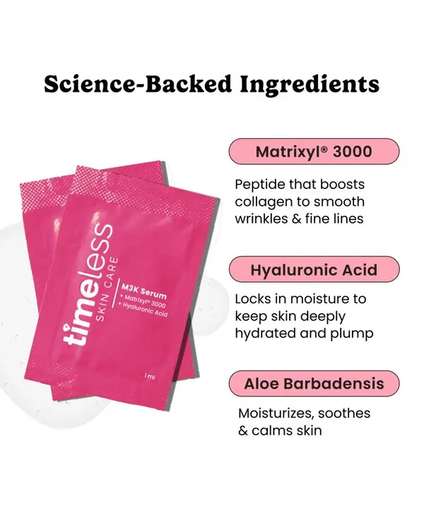 TIMELESS SKIN CARE Matrixyl 3000 Peptide Complex Serum Single Use Pouches - No Color
