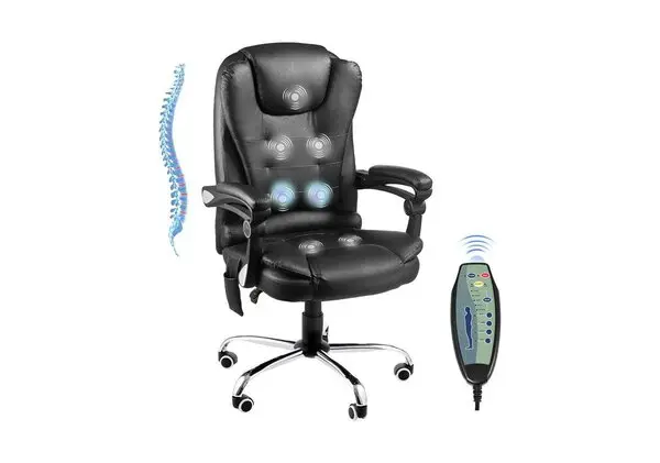 AECOJOY Office Chair With 7 Points Vibration Massage&heat Functions - Black