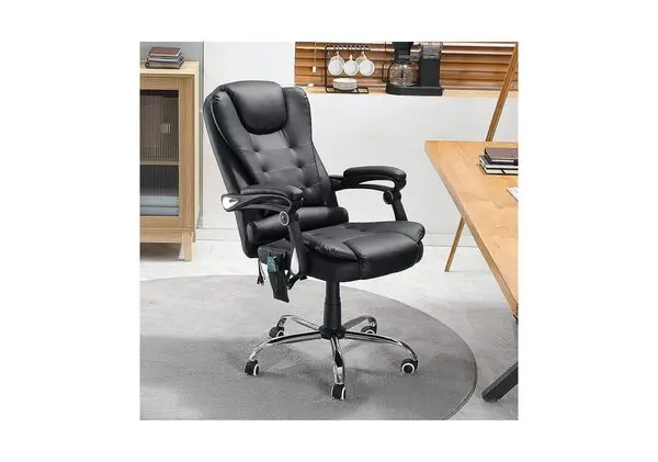 AECOJOY Office Chair With 7 Points Vibration Massage&heat Functions - Black