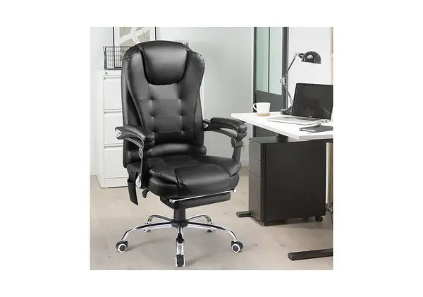 AECOJOY Office Chair With 7 Points Vibration Massage&heat Functions - Black