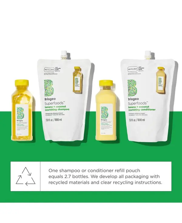 BRIOGEO Superfoods Banana + Coconut Nourishing Conditioner - No Color