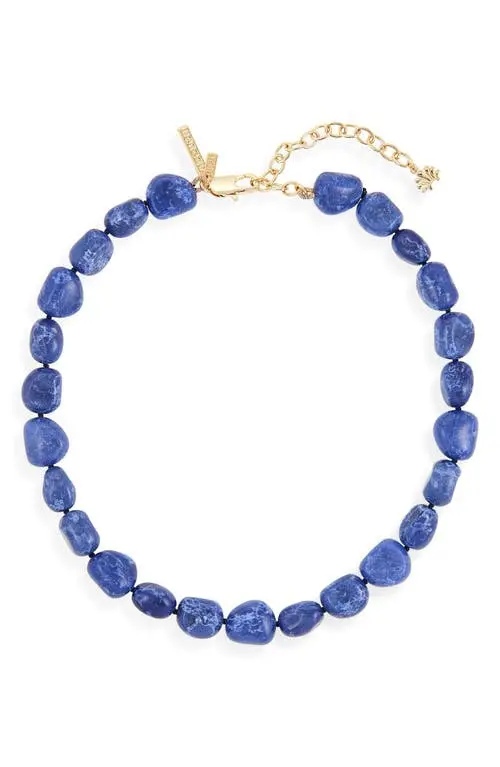 Lele Sadoughi Palm Beach Baroque Stone Collar Necklace - Indigo