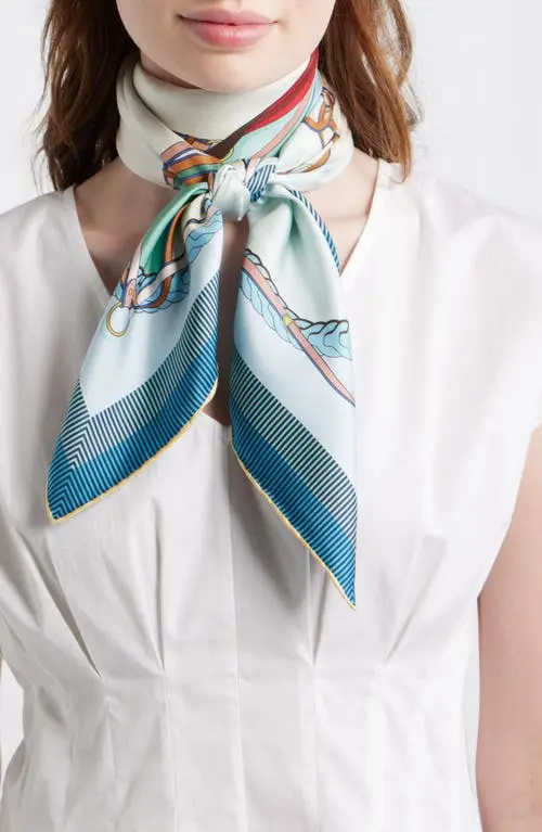 Longchamp Toute Allure Silk Square Scarf - Mint