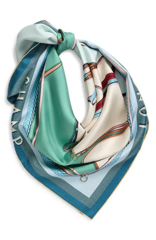 Longchamp Toute Allure Silk Square Scarf - Mint