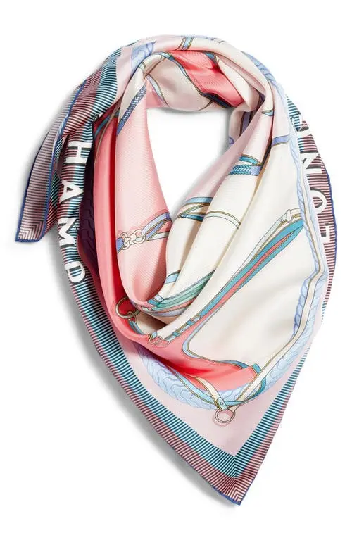 Longchamp Toute Allure Silk Square Scarf - Shrimp