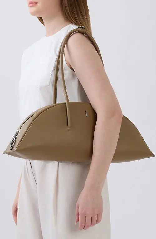 BEHNO Laverne Leather Bowler Bag - Palm