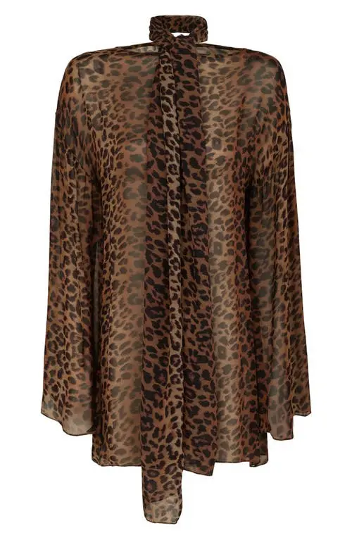 VIX PAULA HERMANNY Tammy Sheer Long Sleeve Cover-up Dress & Scarf Set - Multi