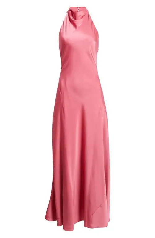 WAYF Sibella Cowl Halter Neck Gown