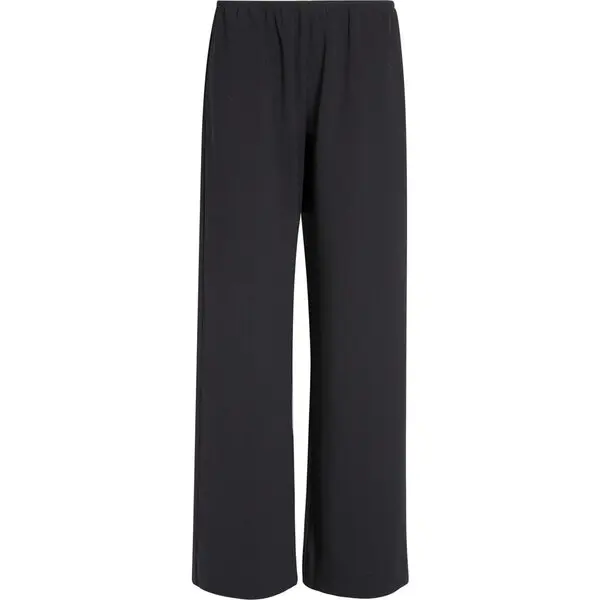 LESET Arielle Crepe Wide Leg Pants - Black