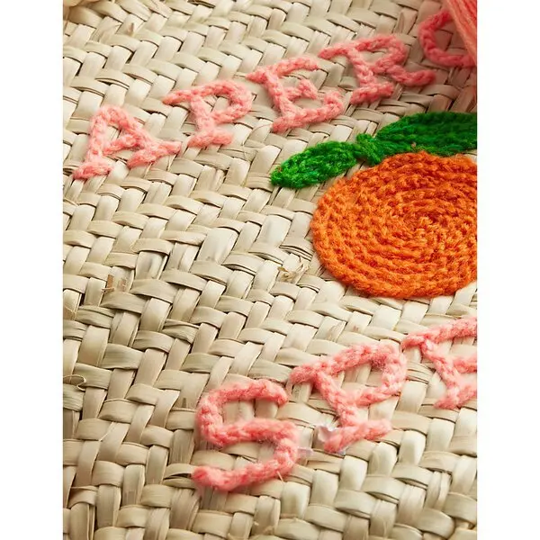BOUTIQUE BONITA Aperol Spritz Raffia Basket Bag