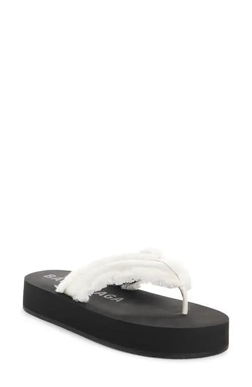 Balenciaga Jet Lag Platform Flip Flop - White