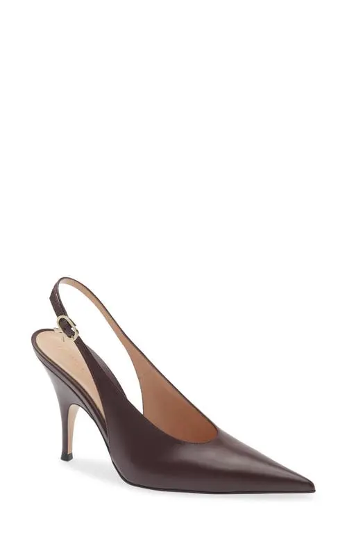 GIANVITO ROSSI Pointed Toe Slingback Pumps - Royale