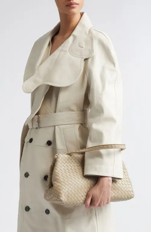 Bottega Veneta 1998 Intrecciato Leather Handbag - Ecru