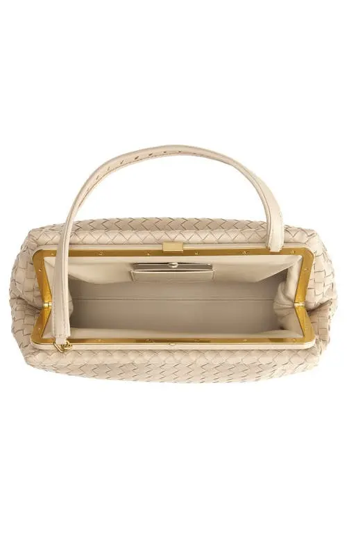 Bottega Veneta 1998 Intrecciato Leather Handbag - Ecru