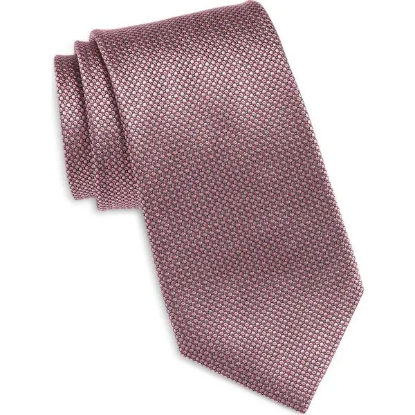 Nordstrom Geometric Silk Neck Tie - Pink