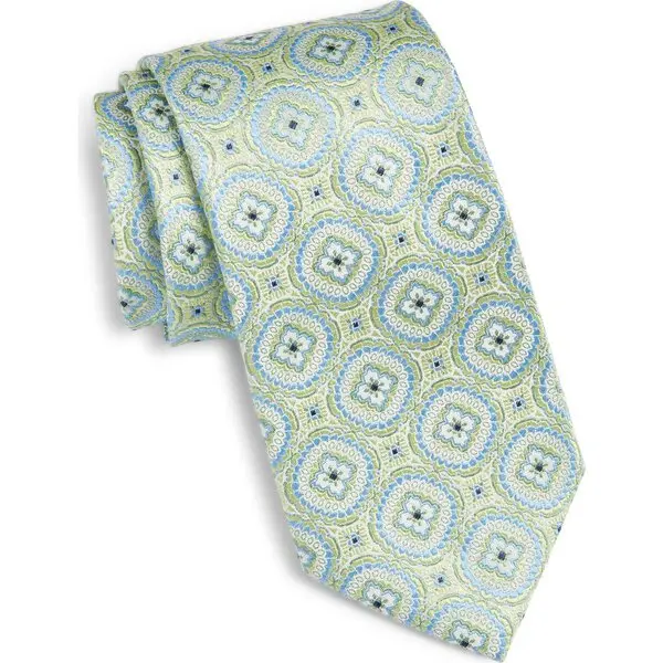 Nordstrom Medallion Silk Neck Tie - Green