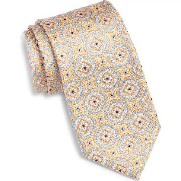 Nordstrom Medallion Silk Neck Tie - Yellow
