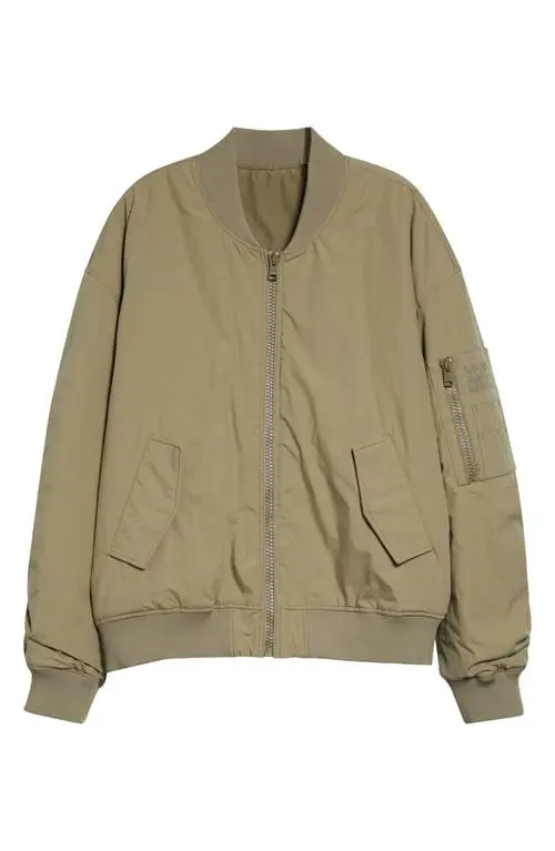 Balmain Embroidered Pocket Cotton Bomber Jacket - 7gs Pale Green