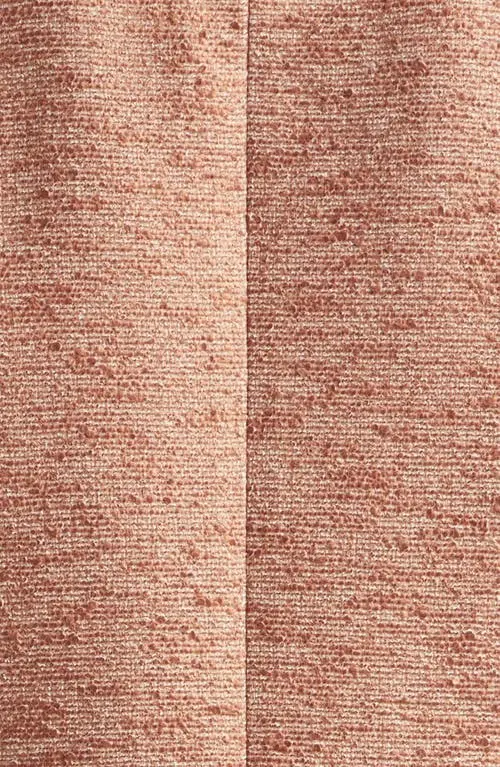 L'Agence Zell Collarless Cotton Blend Tweed Jacket - Light Auburn