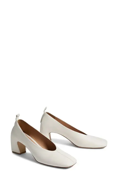 Bottega Veneta Lucy Square-toe Pumps - Alabaster