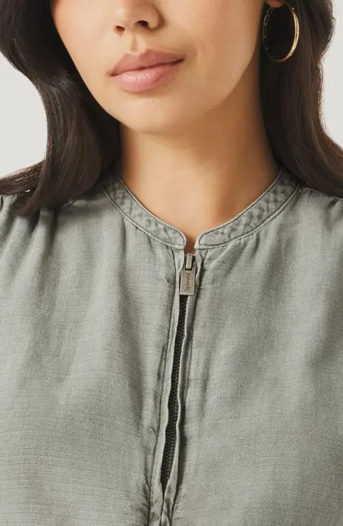 Splendid Rosalie Tie Waist Romper - Eucalyptus Green