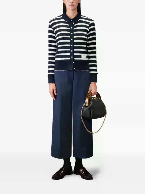 Thom Browne Striped Sleeveless Polo - Blue