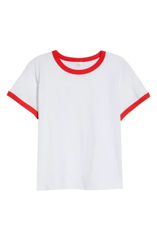LESET Margo Ringer T-shirt - White/cerise