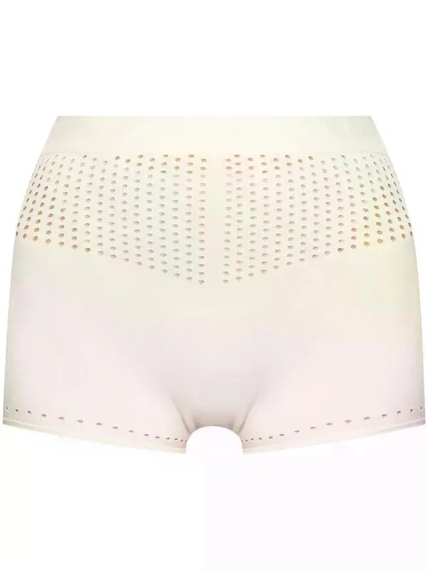 Max Mara Perforated High-waisted Shorts - White