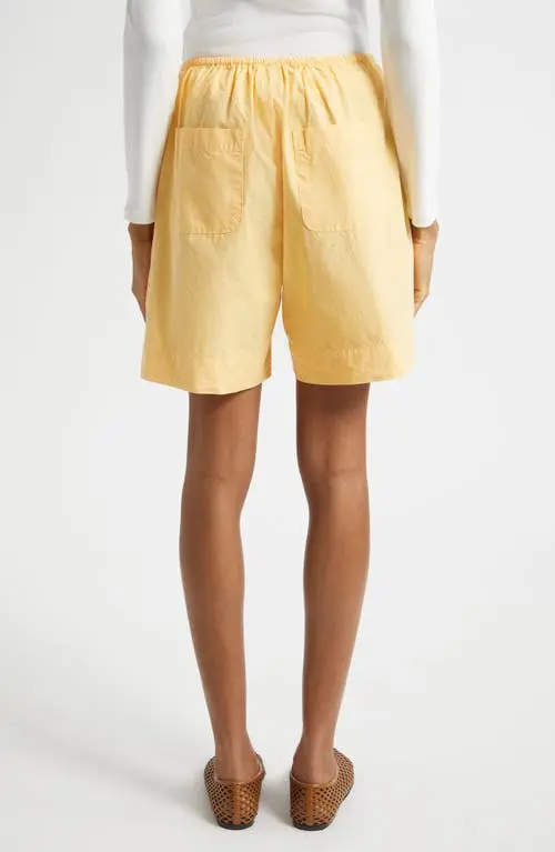 LESET Kyoto Drawstring Waist Cotton Shorts - Zest