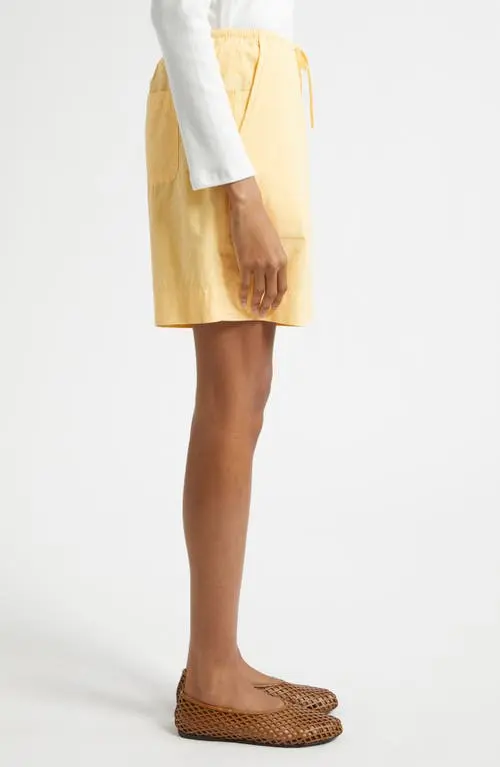 LESET Kyoto Drawstring Waist Cotton Shorts - Zest