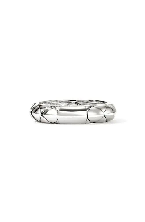 John Hardy Naga Sterling & Diamond Band Ring